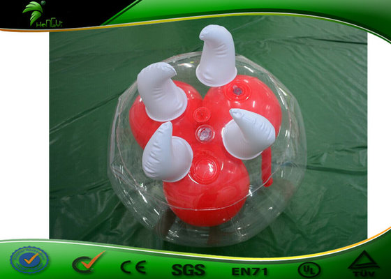 4 Feet Red / White Led Lighting Inflatable Jellyfish 1m Tall For Advertising