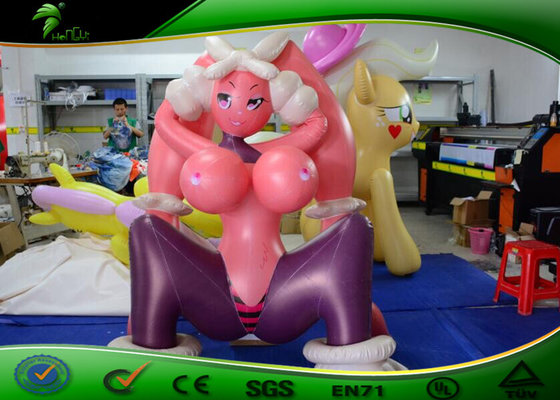 Customized SPH Inflatable Shapes Sexy Girl For Adult PVC 0.4mm Logo Printings