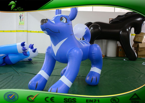 Durable 2m Blue Advertising Inflatable Dog Cartoon Animal 1 - 3 Years Warranty