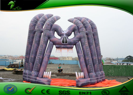 Giant Halloween Horror Skull Inflatable Arches Strongest PVC / Oxford Cloth