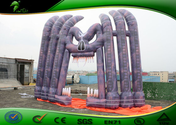 Giant Halloween Horror Skull Inflatable Arches Strongest PVC / Oxford Cloth