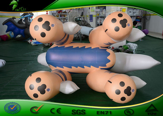 Standing Mascot Inflatable Cartoon Characters 2m Tall Attractive Animal Wolf