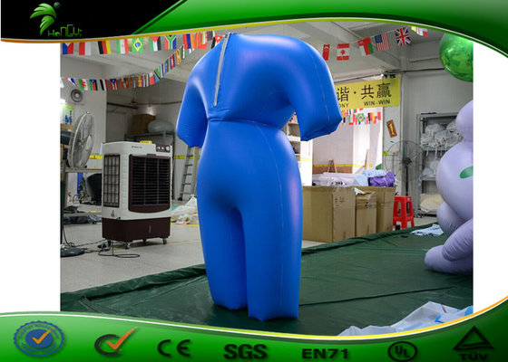 Blow Up Cartoon Characters PVC Blue Sexy Costume / Inflatable Air Suit For Events