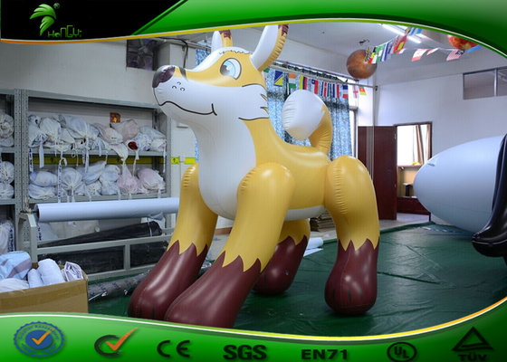 Lovely Orange Bounce Inflatable Model Soft Custom Inflatable Husky Dog For Decoration
