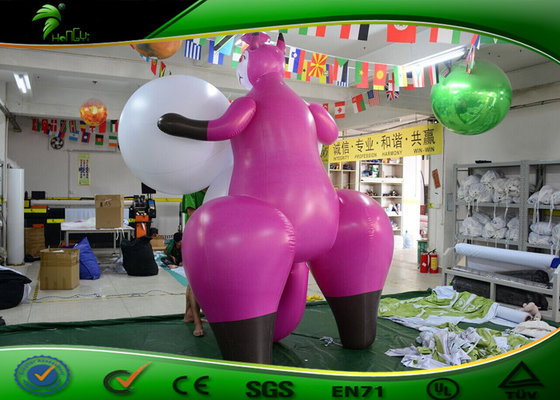 Fire Resistance Inflatable Cartoon Character Sexy Inflatable Fox With Big Boo