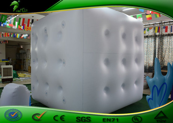 PVC Floating Cube Inflatable Advertising Balloons Red / Green / Blue / White