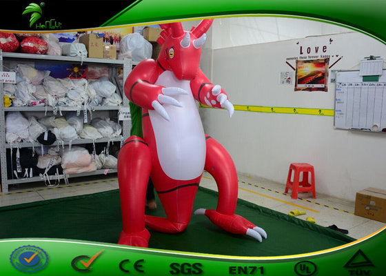 Advertising Dragon Inflatable Cartoon Characters Yellow Waterproof PVC / TPU Material