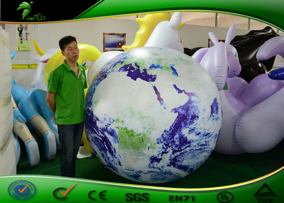 2m Inflatable Helium Balloon Advertising Publicity Earth Balloon With LED Light