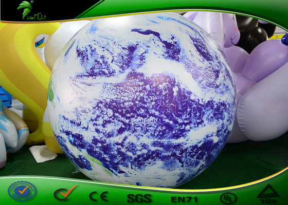 2m Inflatable Helium Balloon Advertising Publicity Earth Balloon With LED Light
