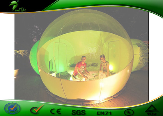 CE PVC Bubble Inflatable Yard Tent Transparent Camping Tent With 2 Tunnels