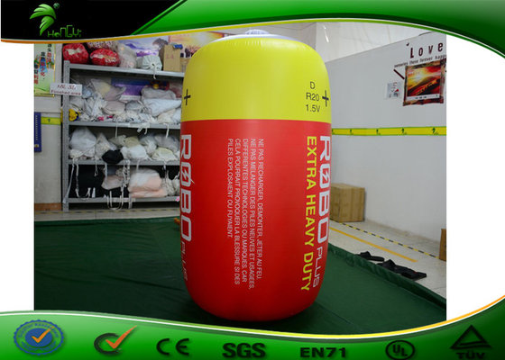 Advertising Inflatable Advertising Balloons Battery Replica Shape With Custom Printing