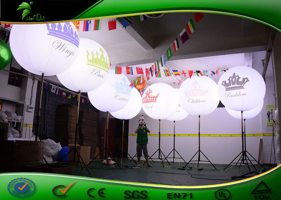 Advertising Customized Stand Inflatable LED Light Tripod Balloon With Logo Printing