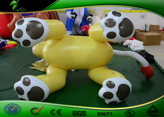 Shiny PVC 0.4MM Inflatable Cartoon Characters Inflatable Lion For Advertising