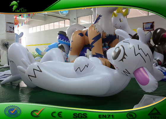 Customized Logo White Inflatable Cartoon Characters Sexy Rabbit Girl For Men