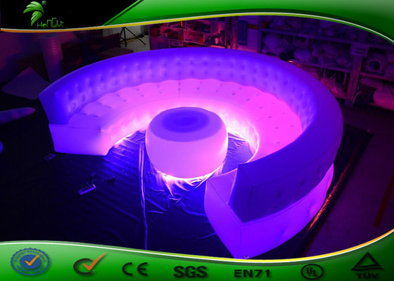 Waterproof Inflatable Water Toys Digital Printing 4m Long LED Inflatable Sofa