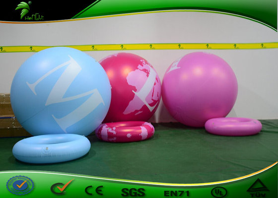 PVC Pink Inflatable Advertising Balloons Advertising Air Balloons With Fixing Ring