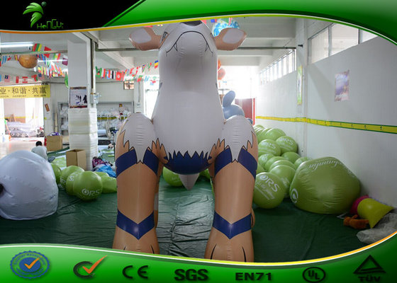 Vivid Design Giant Inflatable Cartoon Characters Water Wolf Shaped For Pool