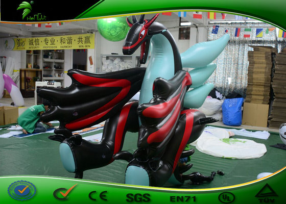 Giant Advertising 0.4mm PVC Inflatable Flying Dragon Cartoon Characters Black Color