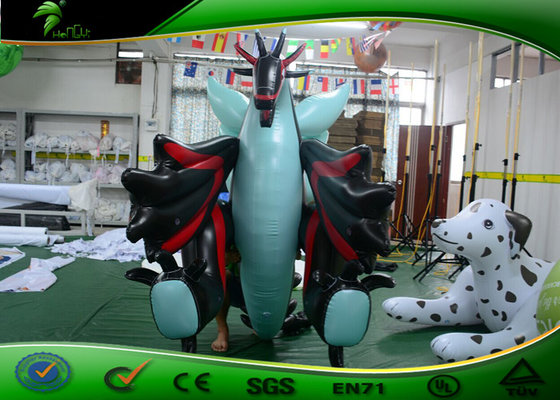 Giant Advertising 0.4mm PVC Inflatable Flying Dragon Cartoon Characters Black Color