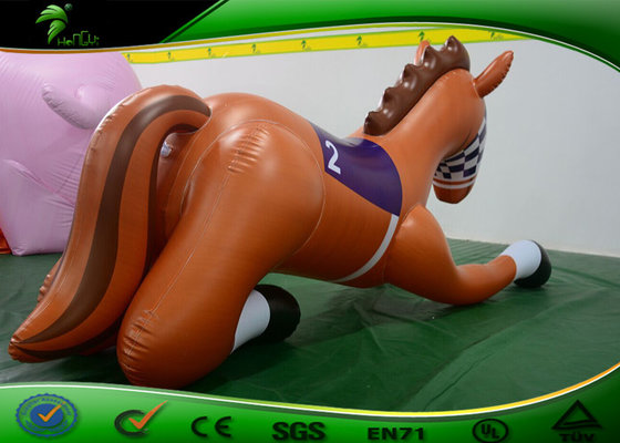 PVC 0.4 MM Inflatable Cartoon Characters / Inflatable Racing Horse For Game