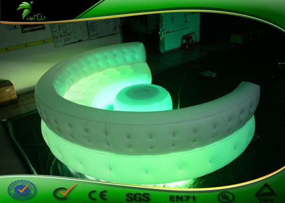 PVC0.4mm Inflatable Lighting Decoration Sofa / Inflatable Furniture  For Party