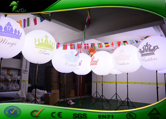 Tripod Stand 4.5M Inflatable Advertising Balloons With LED Light Fire Resistance