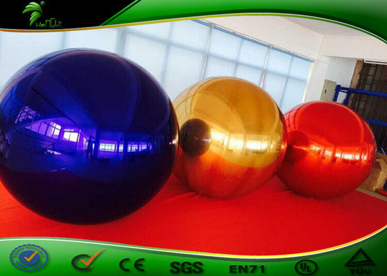 PVC 0.6MM Party Inflatable Balloon Stage Silver Mirror Ball / Reflection Mirror Ball