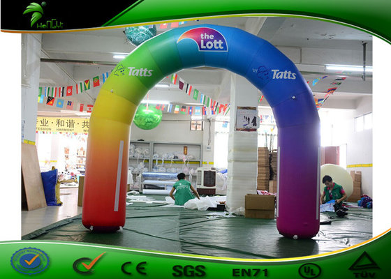 Entrance Colorful Inflatable Arches , Advertising Inflatable Rainbow Arch