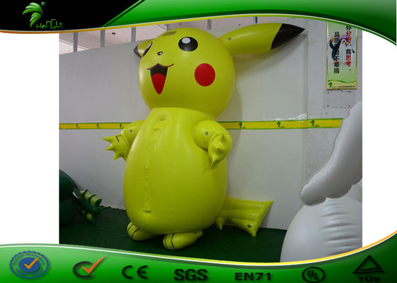 Yellow Inflatable Pikachu Suit Double Layer Inflatable Pokemon Costume Blow Up Model