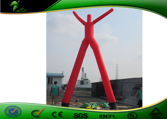 Giant 2 Legs Inflatable Air Dancers / Red Inflatable Wave Man Sky Dancer For Outdoor