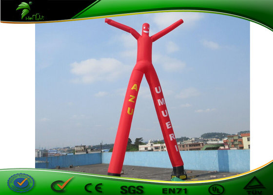 Giant 2 Legs Inflatable Air Dancers / Red Inflatable Wave Man Sky Dancer For Outdoor