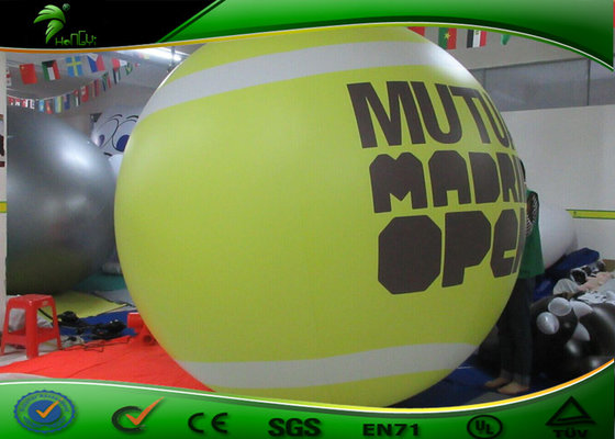 Giant PVC 0.18MM Helium Advertising Balloon / Inflatable Sky Floating Yellow Balloon