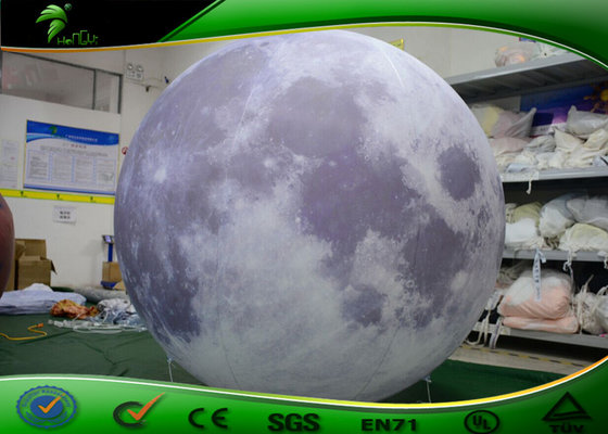 LED Lighting Inflatable Advertising Balloons / Inflatable Moon Balloon Model