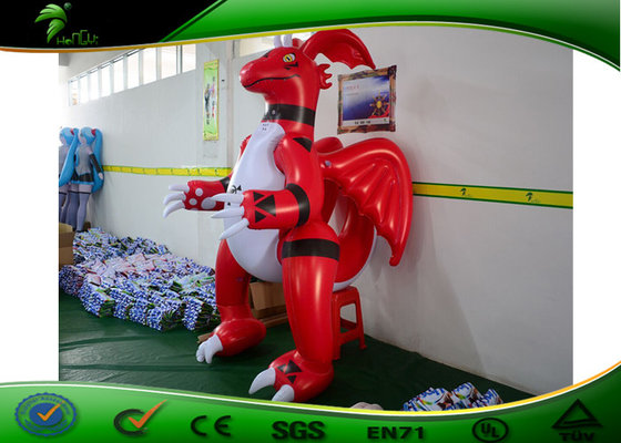 PVC Inflatable Cartoon Characters Toothless Dragon Animal Suits Red Dragon Costume
