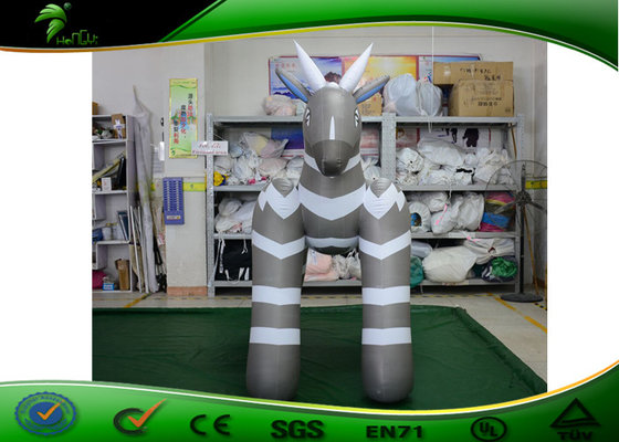 2M PVC 0.4mm Inflatable Model Animal Horse / Inflatable Cartoon Gray Horse