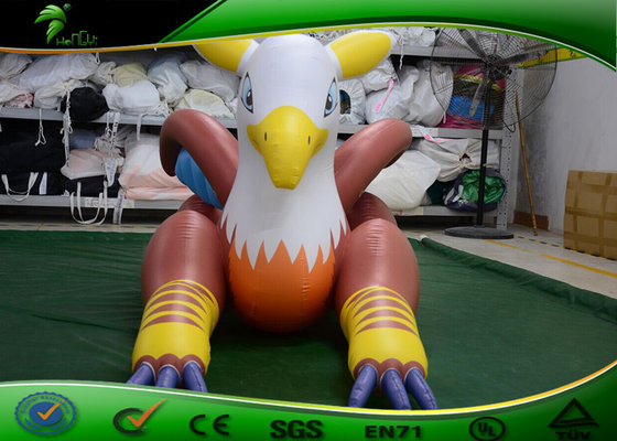 Waterproof PVC Animal Blow Up Model / Inflatable Laying Eagle Cartoon Characters