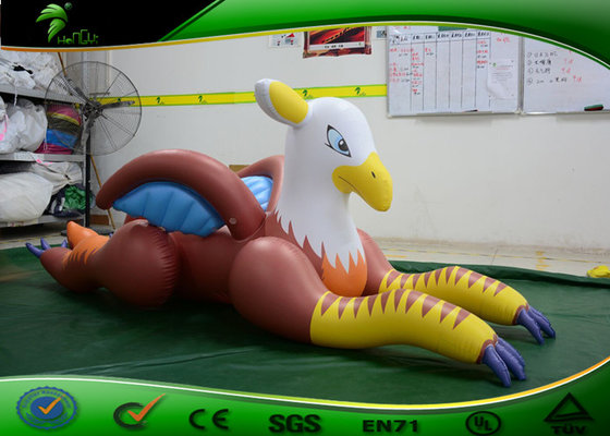Waterproof PVC Animal Blow Up Model / Inflatable Laying Eagle Cartoon Characters