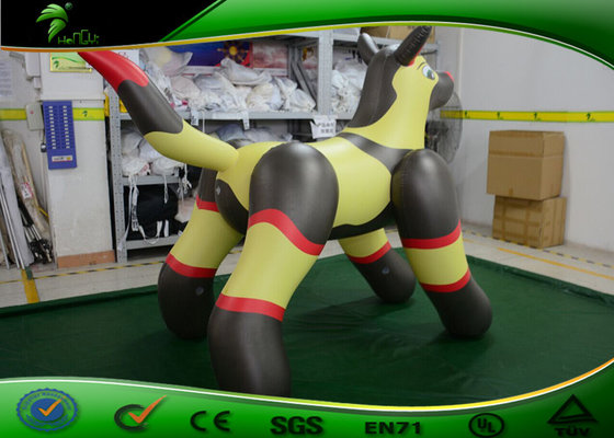 PVC 0.4mm Yellow Inflatable Cartoon Characters Inflatable Husky Dog For Party