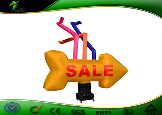 Customized Logo Inflatable Advertising Man , Inflatable Sky Dancer With Arrow