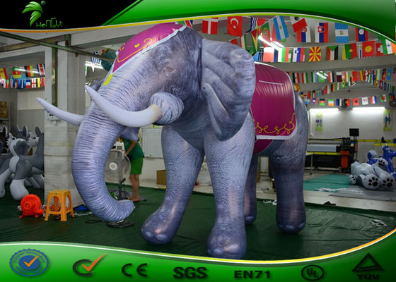 3M 8 ft Tall Inflatable Elephant Large Gray Moving Elephant Balloon For Festival