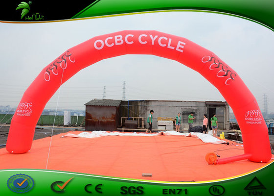 Durable PVC Inflatable Arches / Red Advertising Inflatable Archway 10 * 4M