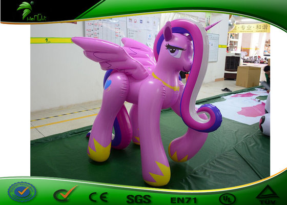 Amazing 2M Inflatable Lovely Princess Pony Pink Blow Up Cartoon Characters