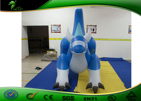 Inflatable PVC 0.4mm Cartoon Dragon Toy / Blue Dragon Inflatable Model Durability