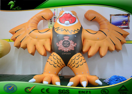 Yellow Eagle / Hawk Model Inflatable Advertising Balloons Cartoon For Promotional