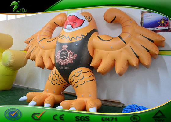 Yellow Eagle / Hawk Model Inflatable Advertising Balloons Cartoon For Promotional