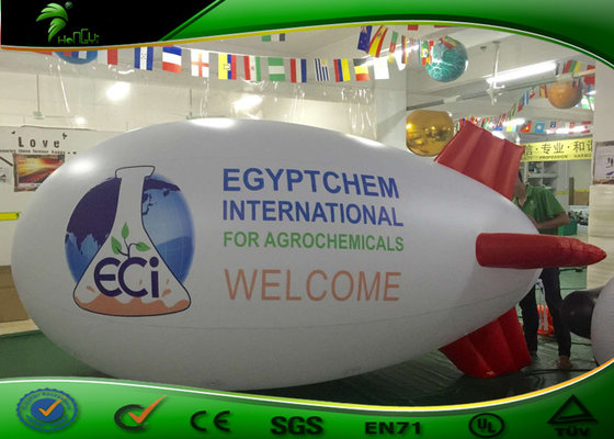 Customized Helium Advertising Blimps 4M Long Inflatable Advertising Airship