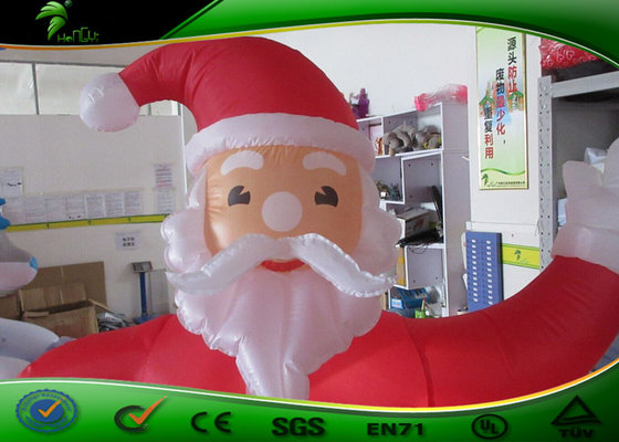 Cute Christmas Santa Claus Inflatable Holiday Decorations / Airblown Christmas Model