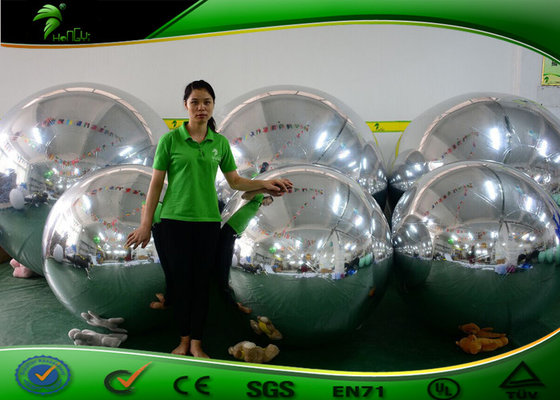 Strong PVC Advertising Inflatable Mirror Balloon / Mirrored Ball For Party