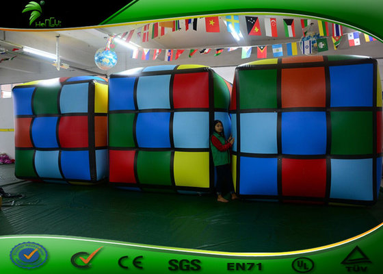2M - 15M Advertising Inflatable Cube Balloon For Flying / Hanging EN14960 Approval