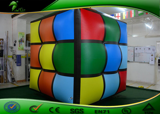 2M - 15M Advertising Inflatable Cube Balloon For Flying / Hanging EN14960 Approval